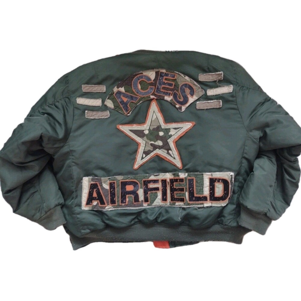 Custom One Off Vintage Ma-1 Bomber Flight Jacket Aces… - Gem